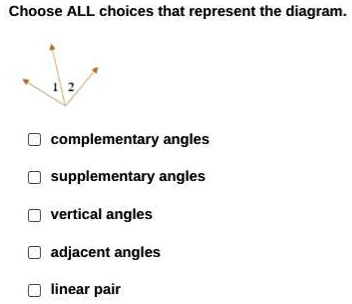 SOLVED: 'Choose ALL choices that represent the diagram. Choose ALL ...