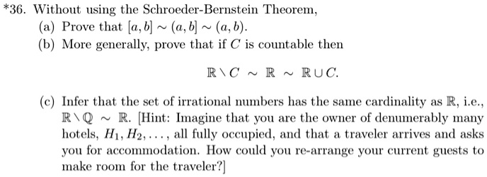 36 without using the schroeder bernstein theorem prove that a6 a 6 ab b ...