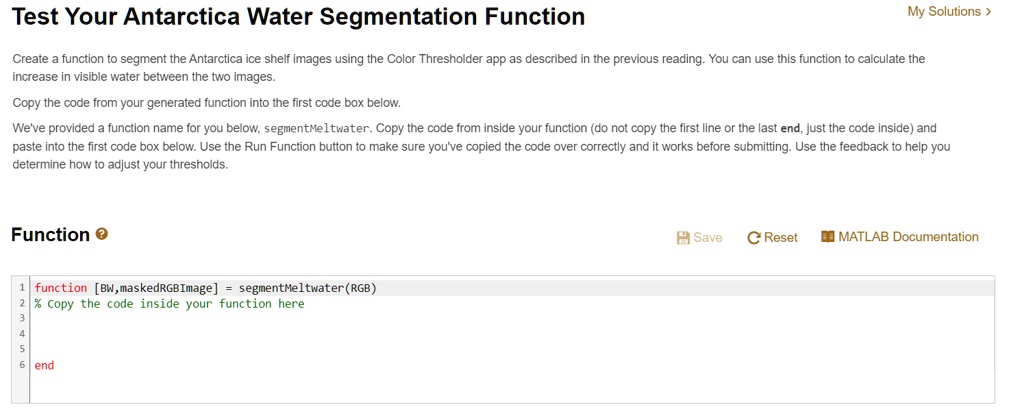 Solved Texts Test Your Antarctica Water Segmentation Function My Solutions Increase In