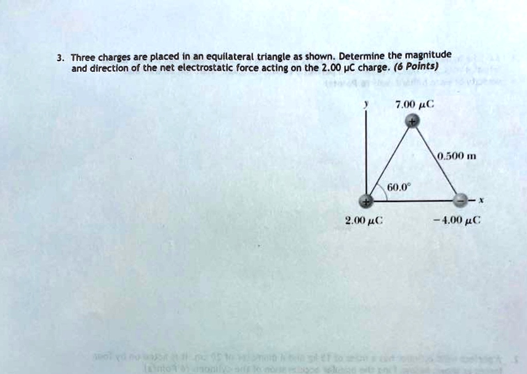3 three charges are placed in an equilateral triangle as shown ...