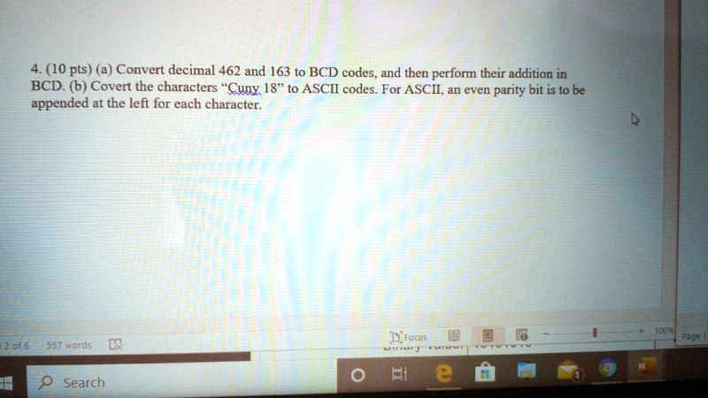SOLVED: Convert decimal 462 and 163 to BCD codes, and then perform ...