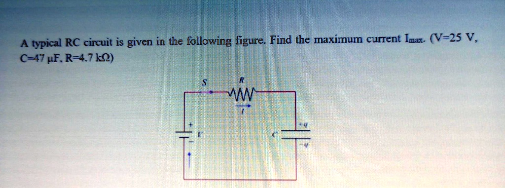 A typical rc circuit is given in the following figurefind...