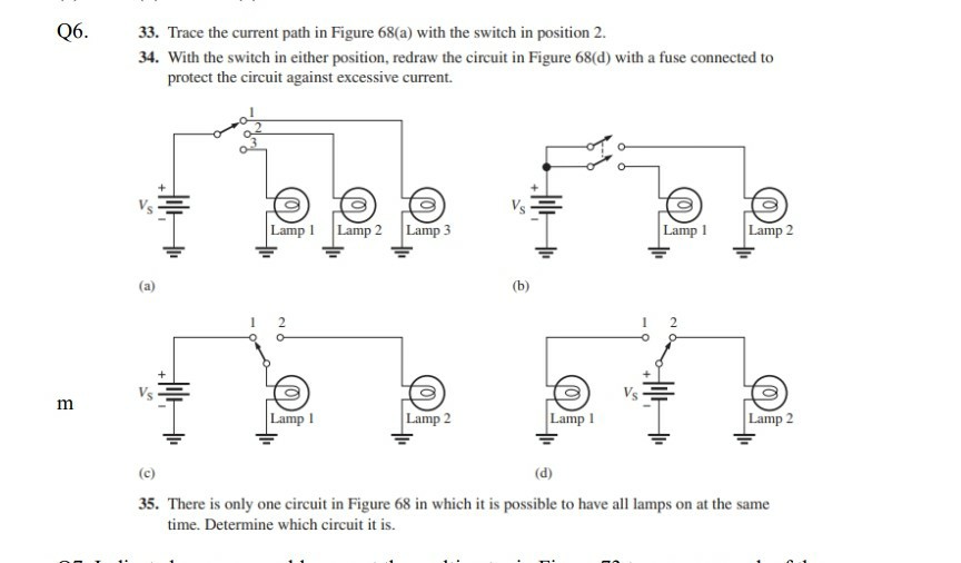 q6 33 trace the current path in figure 68a with the switch in position ...