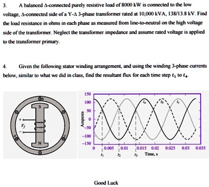 SOLVED: A balanced-connected purely resistive load of 8000 kW is ...
