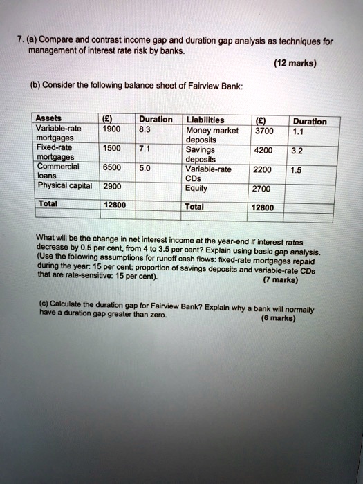 VIDEO solution: (a) Compare and contrast income gap and duration gap ...