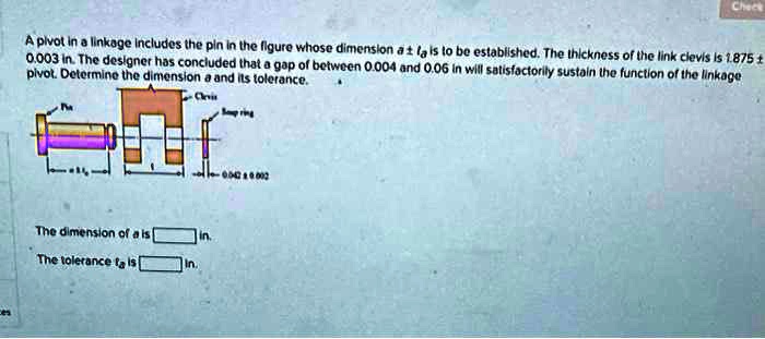 SOLVED: A pivot in a linkage includes the pin in the figure whose ...