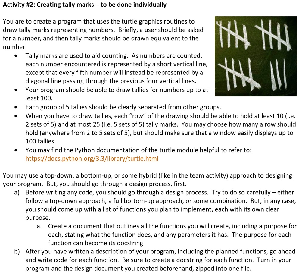 Solved I Was Asked To Write A Python Program Using The Turtle Module To Draw A Number Of