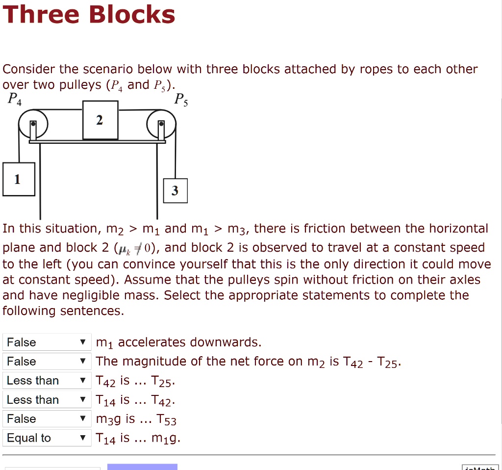 [GET ANSWER] three blocks consider the scenario below with three blocks ...