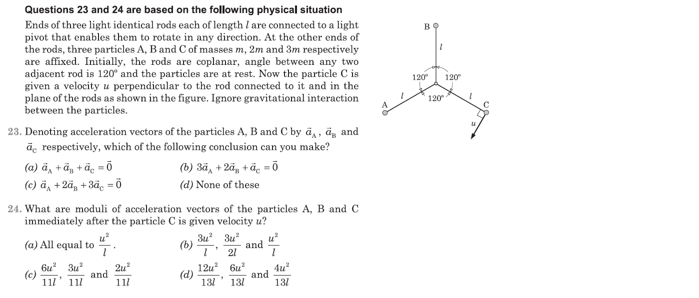 Questions 23 and 24 are based on the following physical situation Ends ...