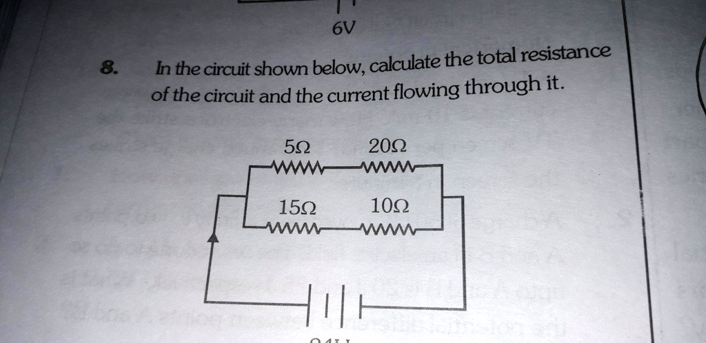 SOLVED: ' In the circuit shown below calculate the total resistance of the circuit and the ...