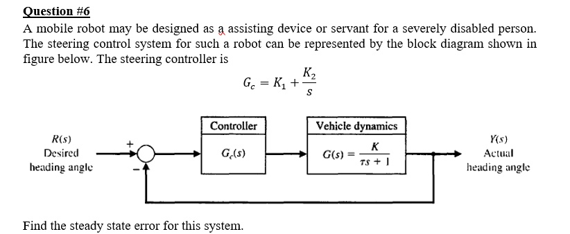 SOLVED: Question #6: A mobile robot may be designed as an assisting ...