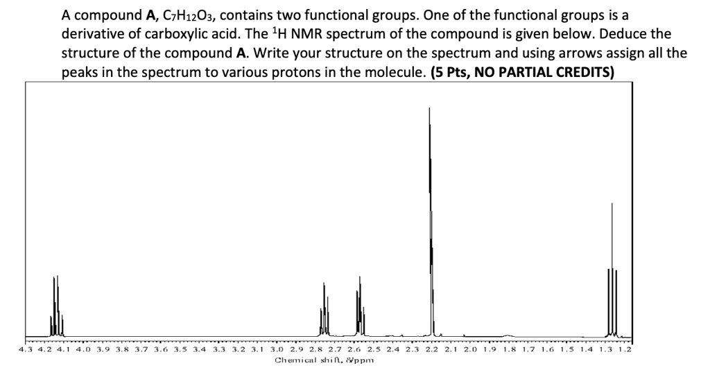 SOLVED: Compound A, C12H12O2, contains two functional groups. One of ...