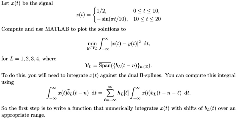 Solved Plotting B Spline Using Matlab Please Include All Work And Plots With Code Let Ct Be
