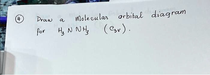 SOLVED: Draw a molecular orbital diagram for H2N2 (C2v)