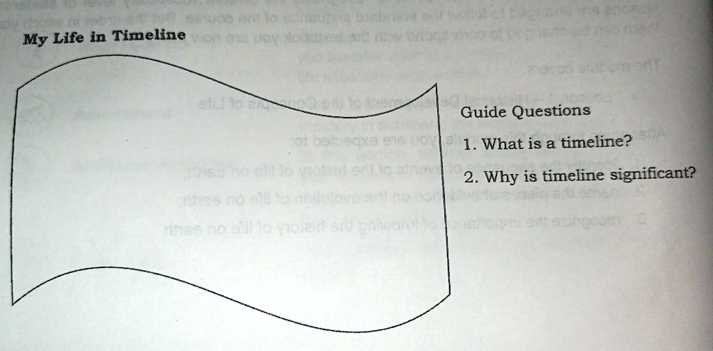 SOLVED: "Activity 1 Part I: My Life in Timeline: Direction: Picture out ...