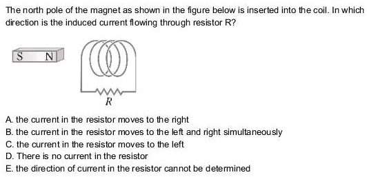 The north pole of the magnet as shown in the figure below is inserted ...