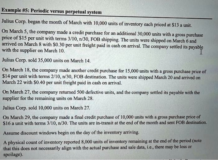 record journal entries that uses lifo perpetual lifo periodic then net ...