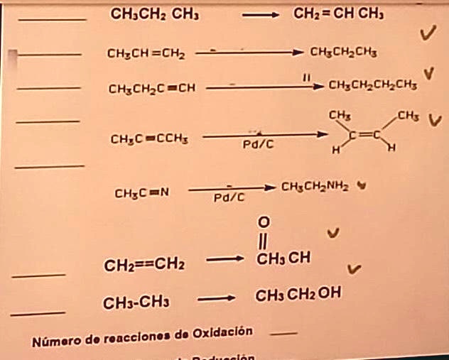 SOLVED: ReducciÃ³n y oxidaciÃ³n CHCHCH CH=CHCH CHCH=CH CHCHCH3 CHCHC=CH ...