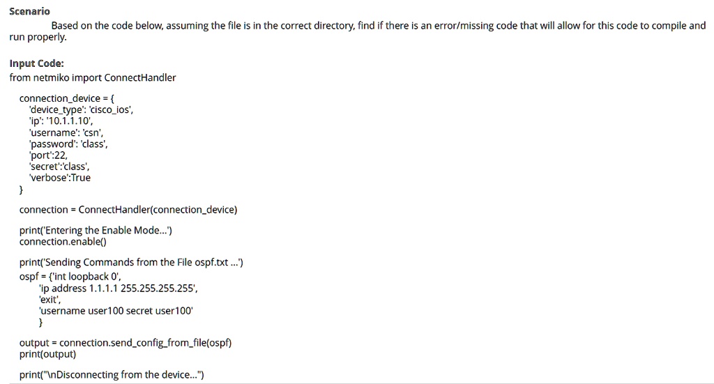 Solved Python Scenario Based On The Code Below Assuming The File Is 8924