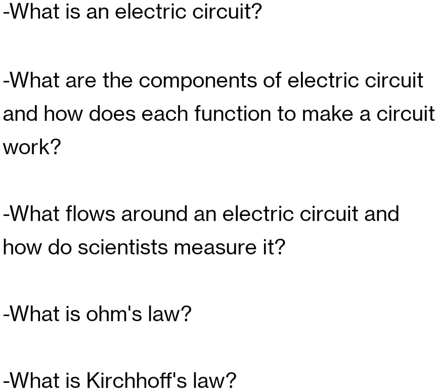 what is an electric circuit what are the components of electric circuit ...