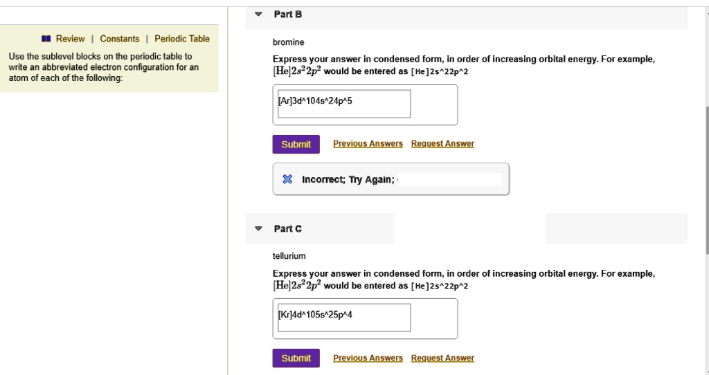 SOLVED: PanB Review Constants Periodic Table Use the sublevel blocks on the periodic table to ...