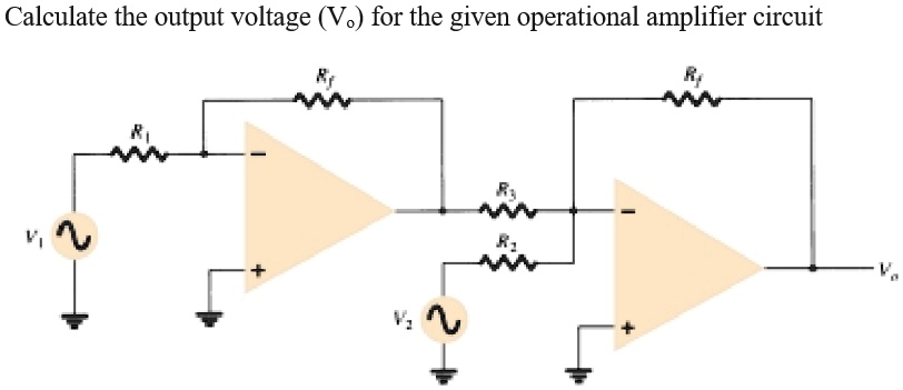 calculate the output voltage vo for the given operational amplifier ... calculate the output voltage vo for the given operational amplifier ...