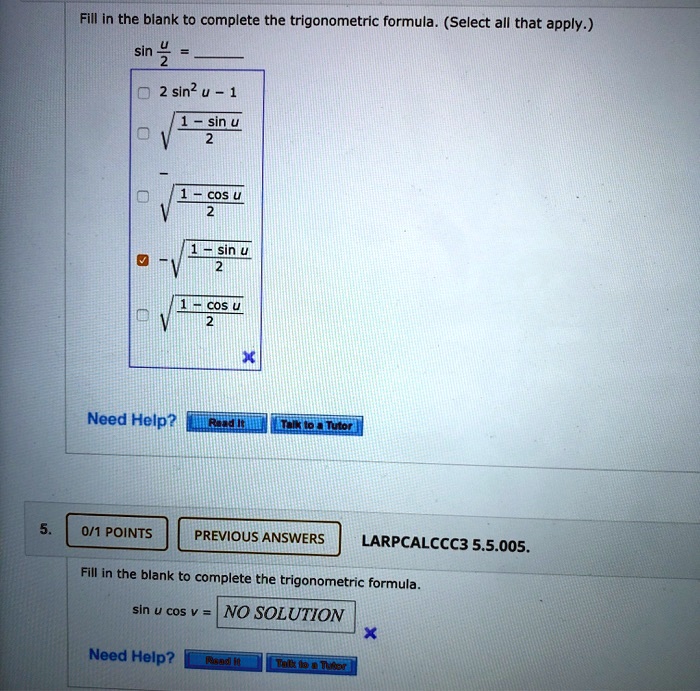 SOLVED: Fill in the blank to complete the trigonometric formula: sin^2 ...