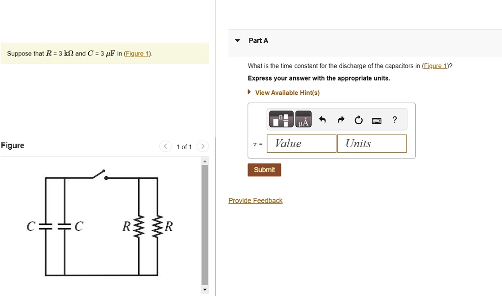 Suppose that R=3kOmega and C=3mu F in (Figure 1). Figure Provide ...