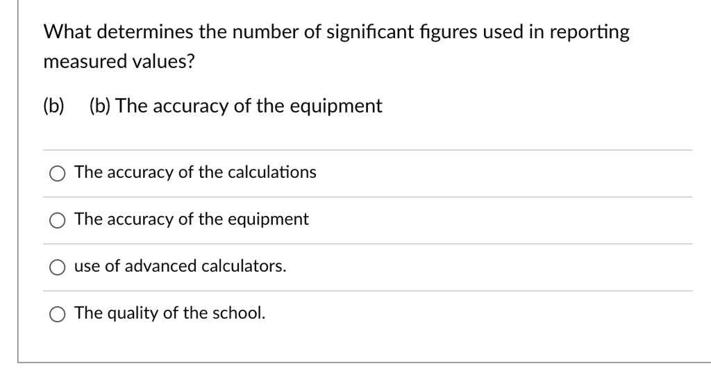 What determines the number of significant figures used in reporting ...