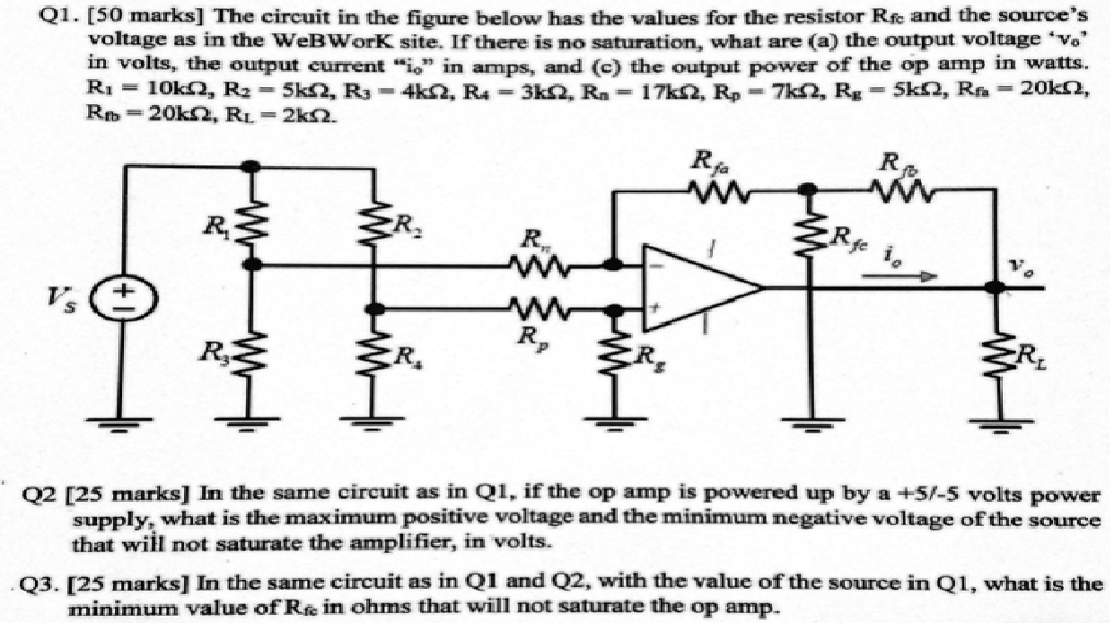 SOLVED: The circuit in the figure below has the values for the resistor R and the source's ...