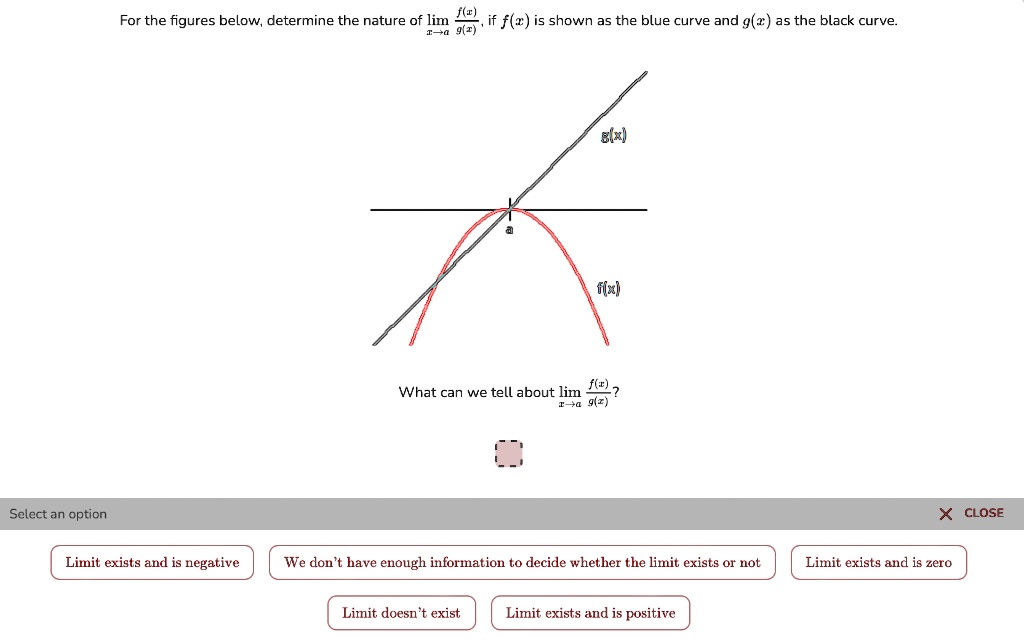 fx for the figures below determine the nature of lim if f is shown as ...