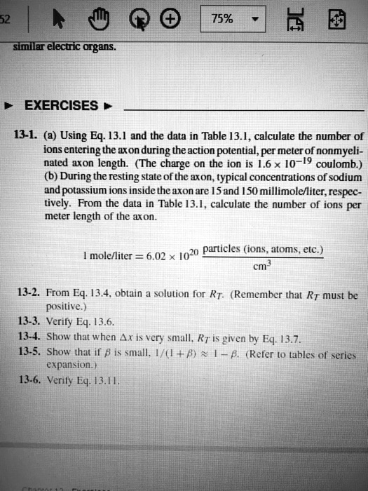 7596 k similar elecuic organs exercises 131 9 using eq 131 ad the data in table 131 calculate ...
