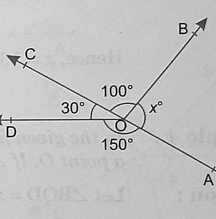 SOLVED: 'In the given figure, find the measure of each of the angles AOB,BOC,COD,and DOA'