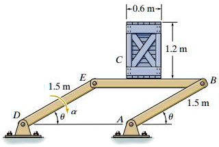 SOLVED: The 100-kg uniform crate C rests on the elevator floor where the coefficient of static ...