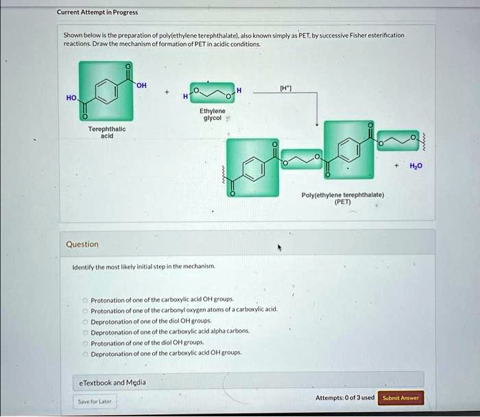 SOLVED: help Current Attempt in Progress Shown below is the preparation ...