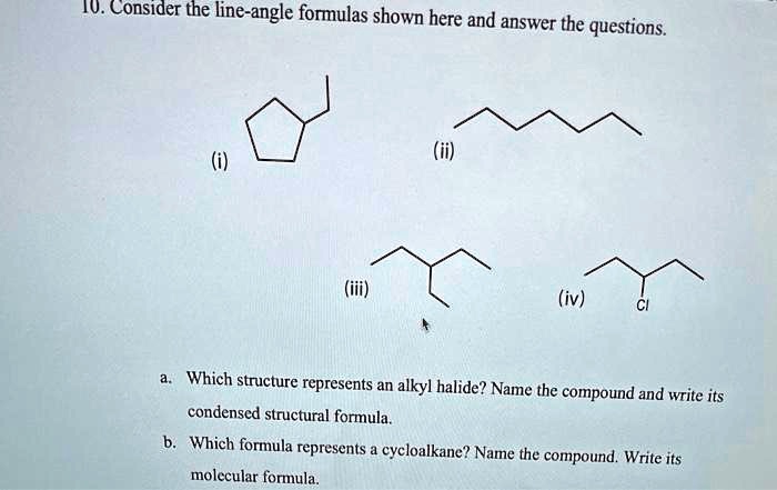SOLVED: IU. Consider the line-angle formulas shown here and answer the questions. Which ...