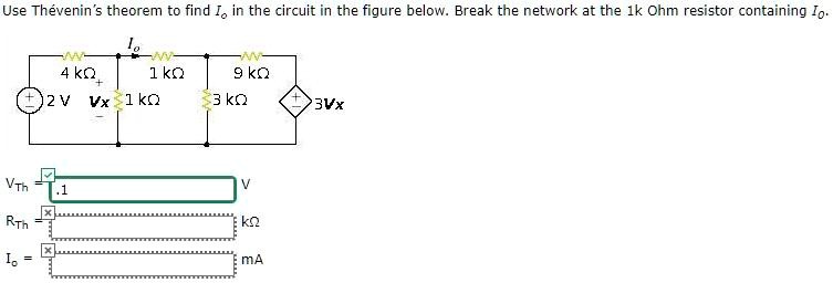SOLVED: Use Thevenin's theorem to find I in the circuit in the figure below. Break the network ...