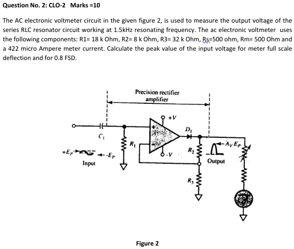 SOLVED: Question No.2: CLO-2 Marks=10 The AC electronic voltmeter ... SOLVED: Question No.2: CLO-2 Marks=10 The AC electronic voltmeter ...