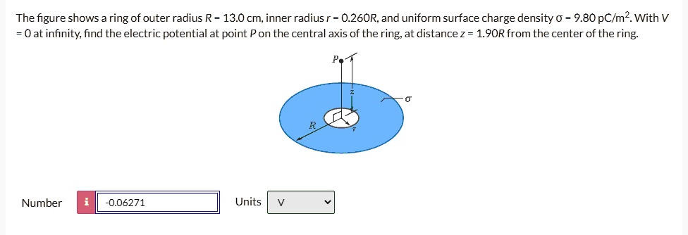 SOLVED: The figure shows 3 rings of outer radius R = 13.0 cm, inner radius r = 0.260R, and ...
