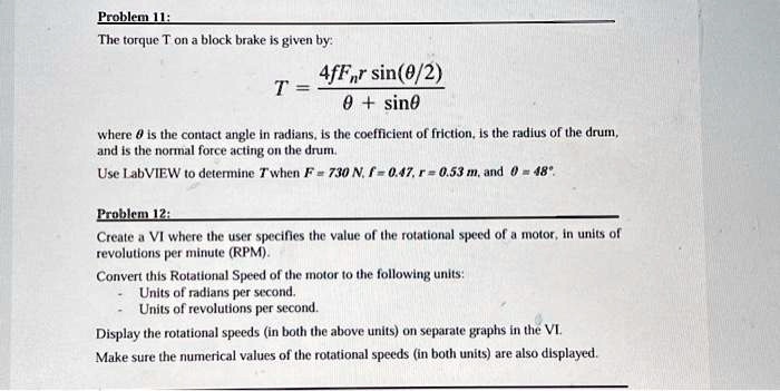 SOLVED: help in both. Use LabVIEW Software! Show the front panel and ...
