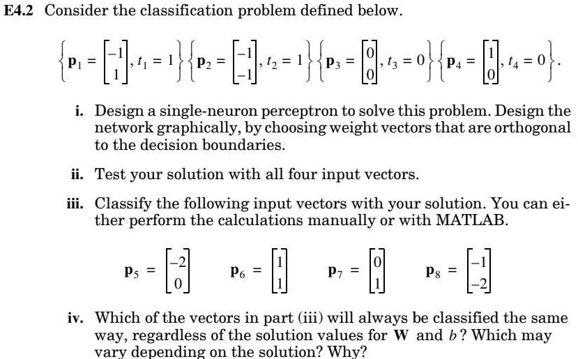 Solved Artificial Intelligence F4 2 Consider The Classification Problem Defined Below I