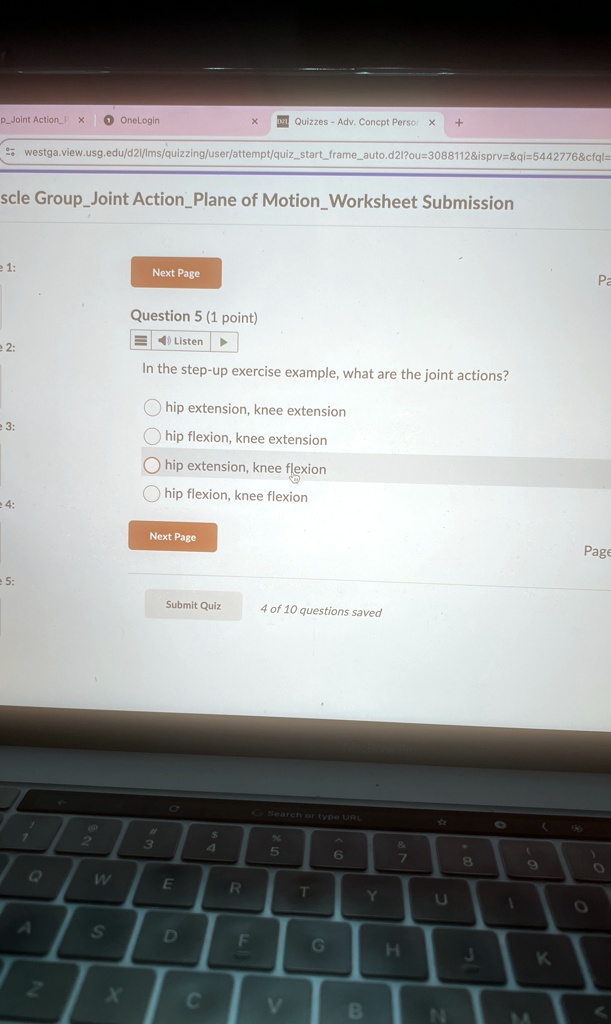 Question 5 (1 point) In the step-up exercise example, what are the ...