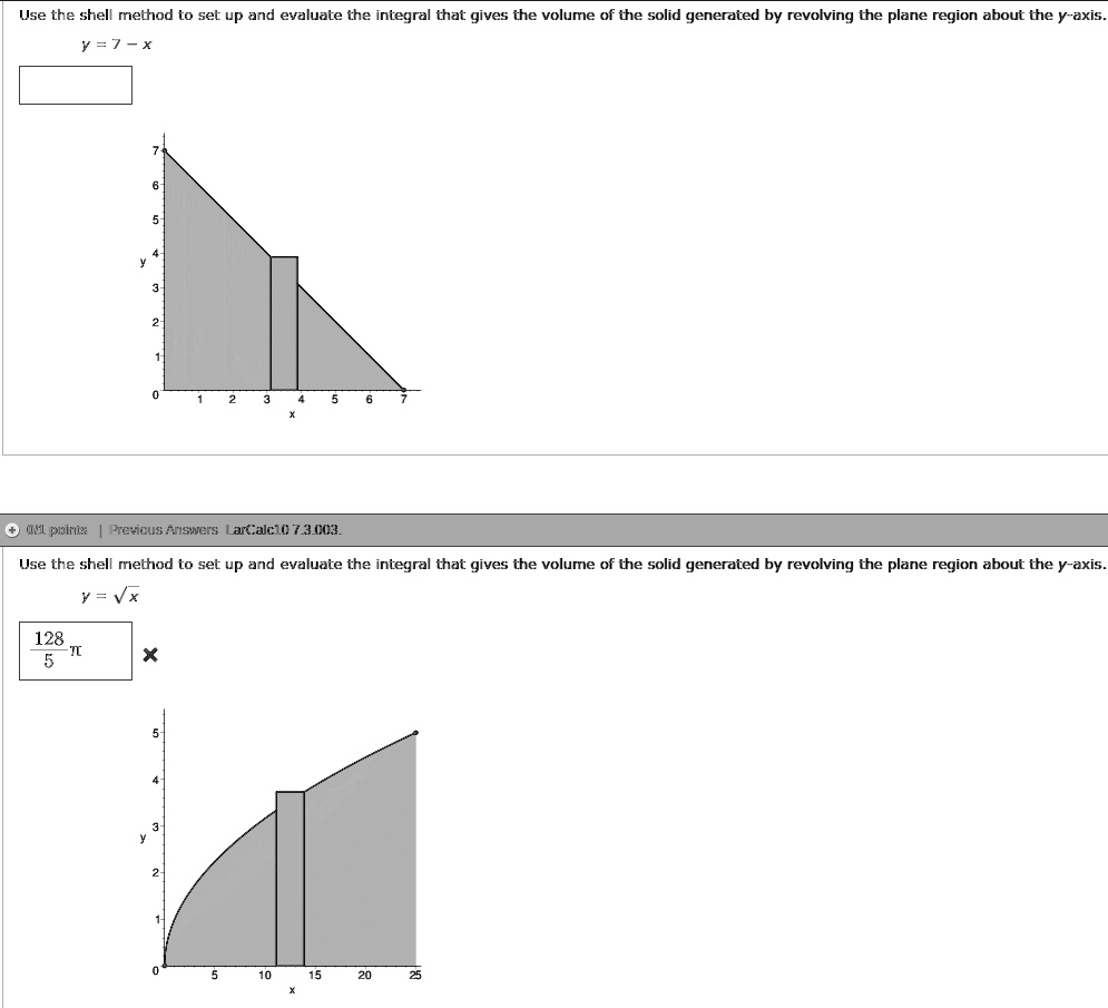 use the shell method to set up and evaluate the integral that gives the ...