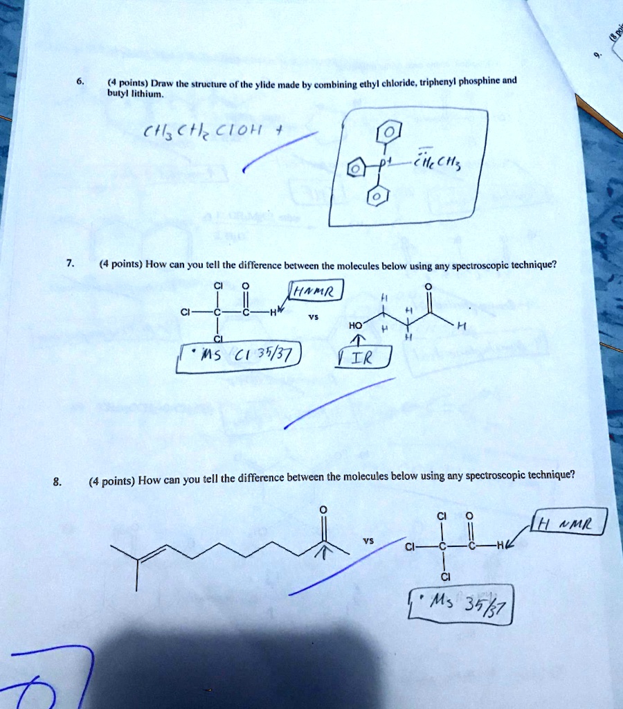 4 points draw the structure of the ylide made by combining ethyl ...