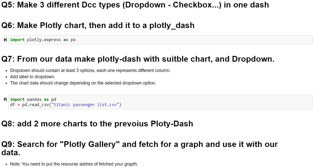Solved Texts Using Python Dash Q5 Make 3 Different Dcc Types Dropdown Checkbox In One