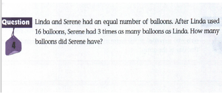 SOLVED: Question Linda and Serene had an equal number of balloons ...
