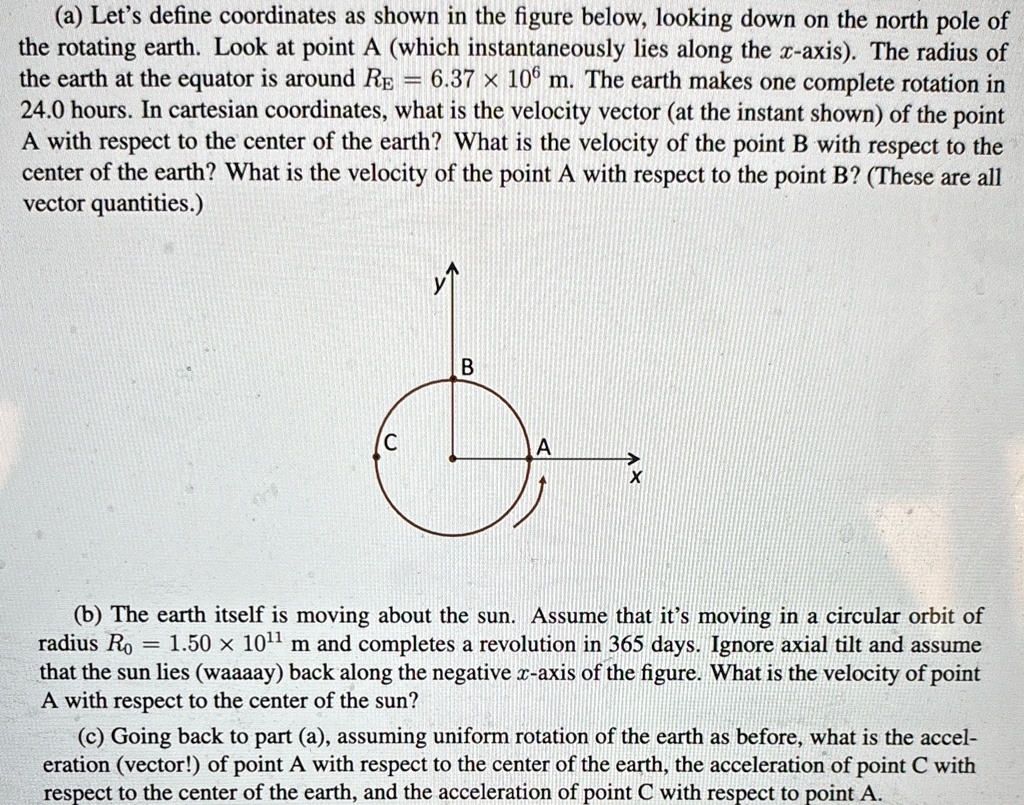 a lets define coordinates as shown in the figure below looking down on ...