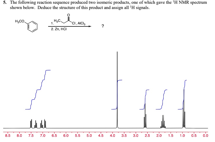 SOLVED: The following reaction sequence produced two isomeric products one of which gave the 'H ...