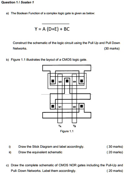 Solved Text Question 1 Soalan 1 A The Boolean Function Of A Complex