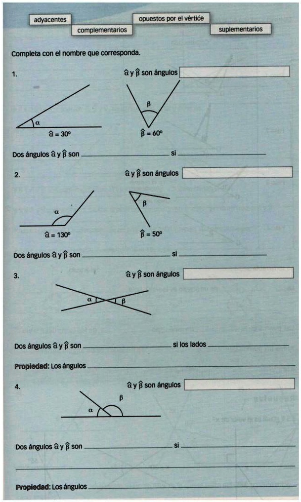 SOLVED: ¿Quien me ayuda? porfa Gracias adyacentes complementarios ...